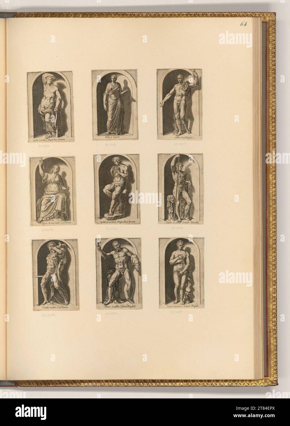 Philippe Thomassin (Engraver) Ancient Roman statue in a niche. Copper ...