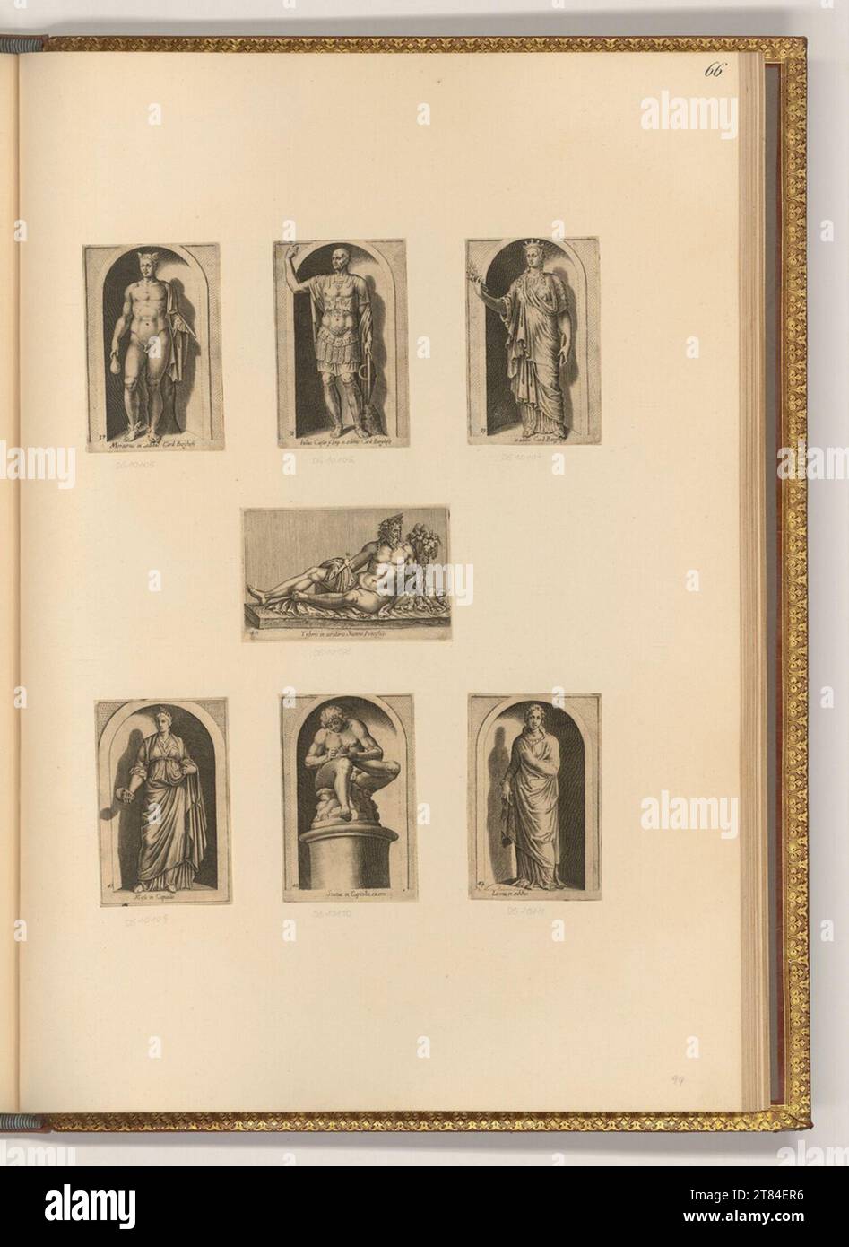 Philippe Thomassin (Engraver) Ancient Roman statue in a niche. Copper ...