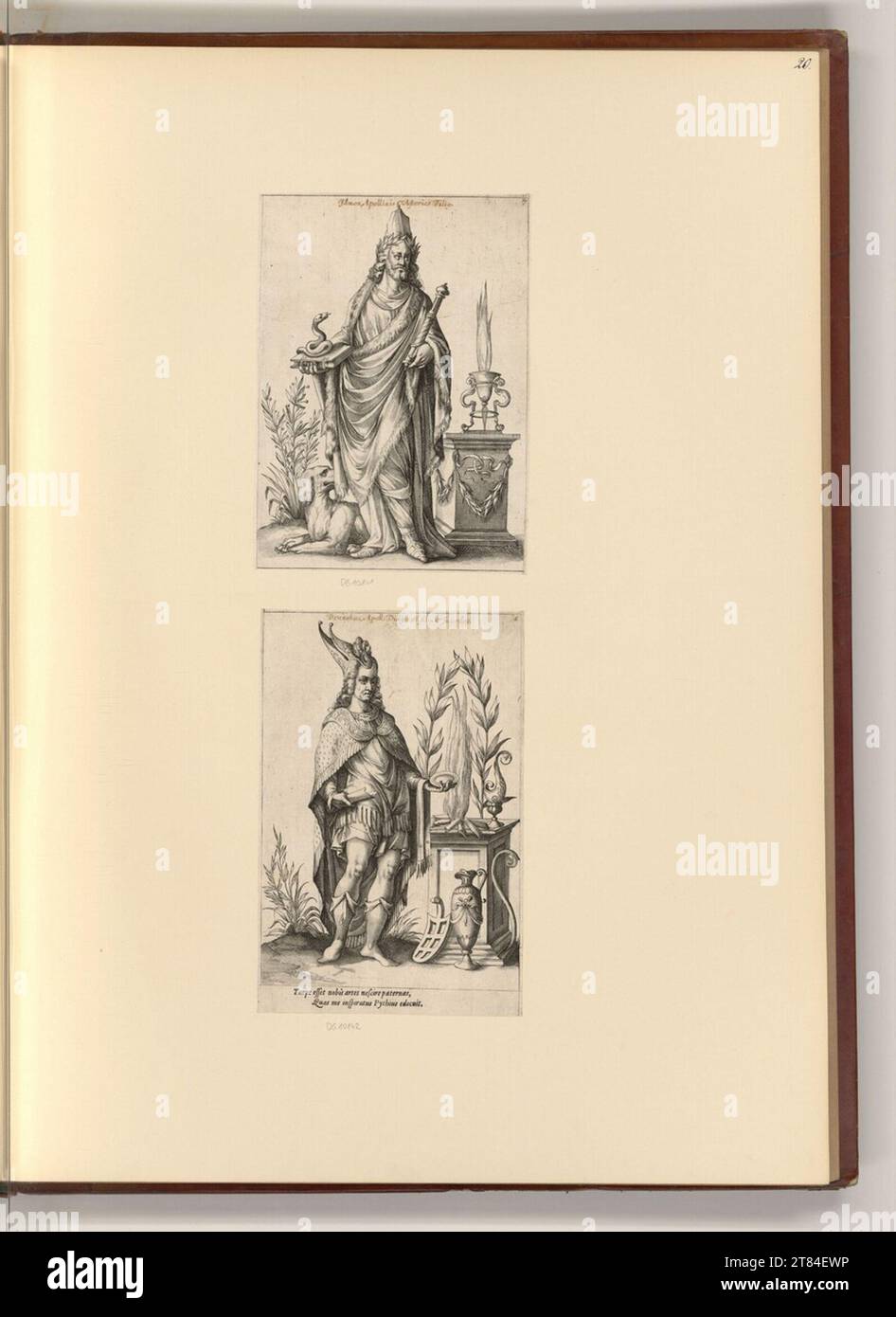 Robert Boissard (Engraver) Idmon; Branchus. Copper engraving print 1590 ...