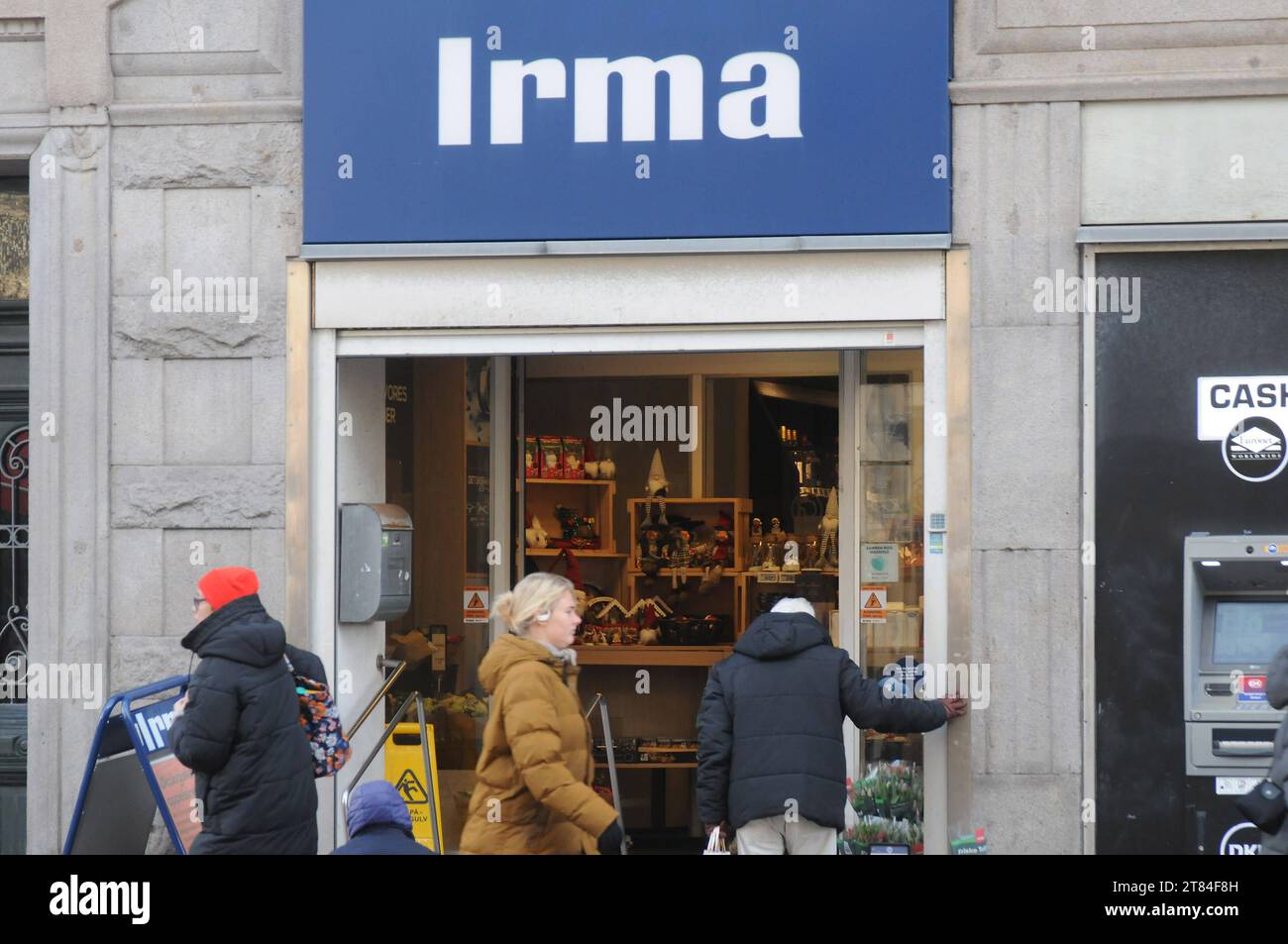 Copenhagen, Denmark /18 November 2023/Danish brand Irma grocery store ...