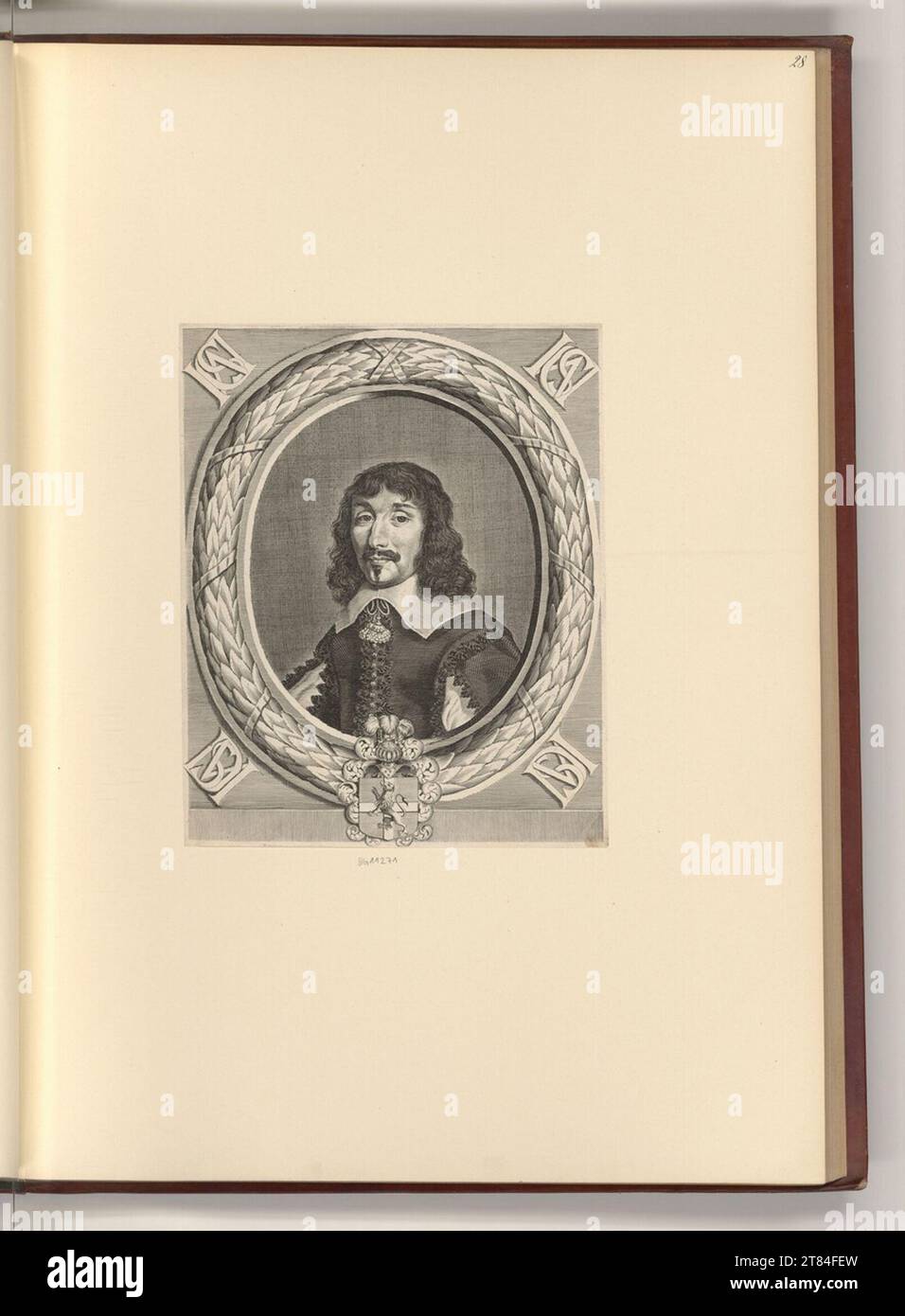 Pierre Daret (Engraver) Men's portrait with coat of arms. Copper ...