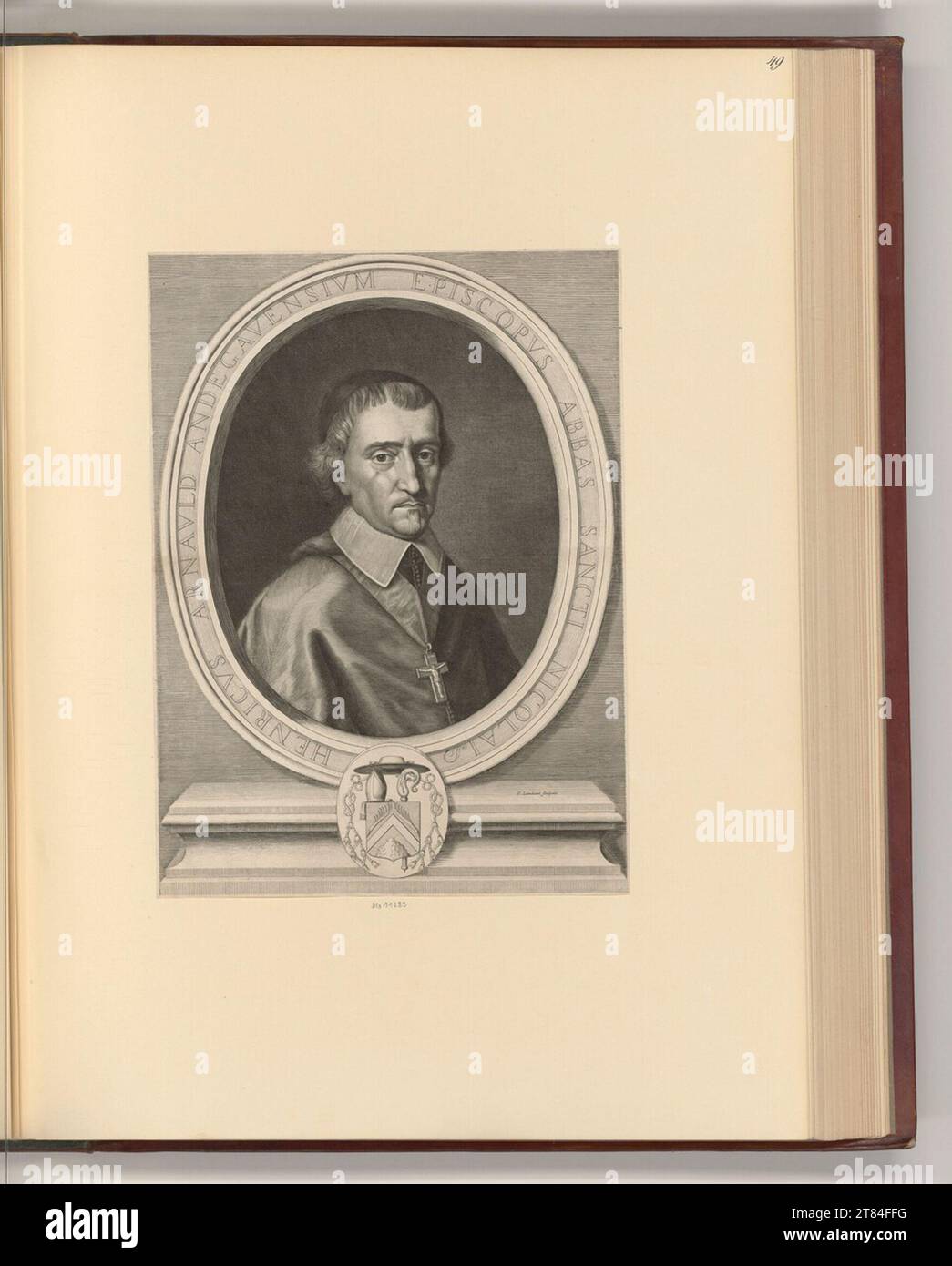 Pierre Lombard (Engraver) Portrait Henri Arnauld. Copper engraving ...