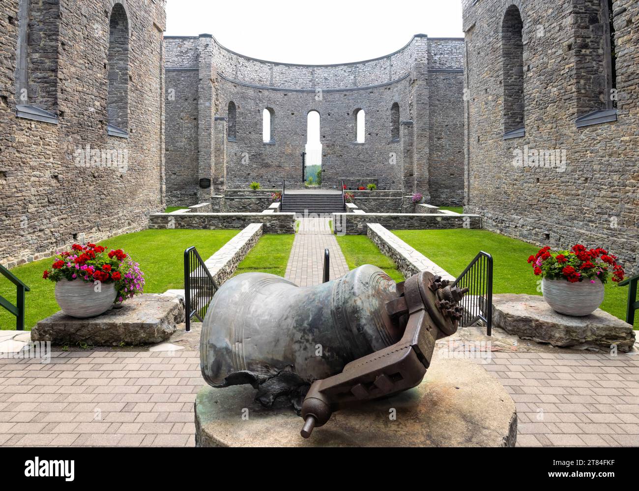 Glengarry, Ontario, Canada - Aug 20, 2023: A fire destroyed all but the ...