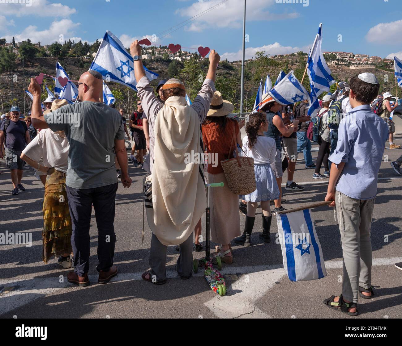 Motza, Israel. 18th Nov, 2023. A religious Israeli in his prayer shawl ...