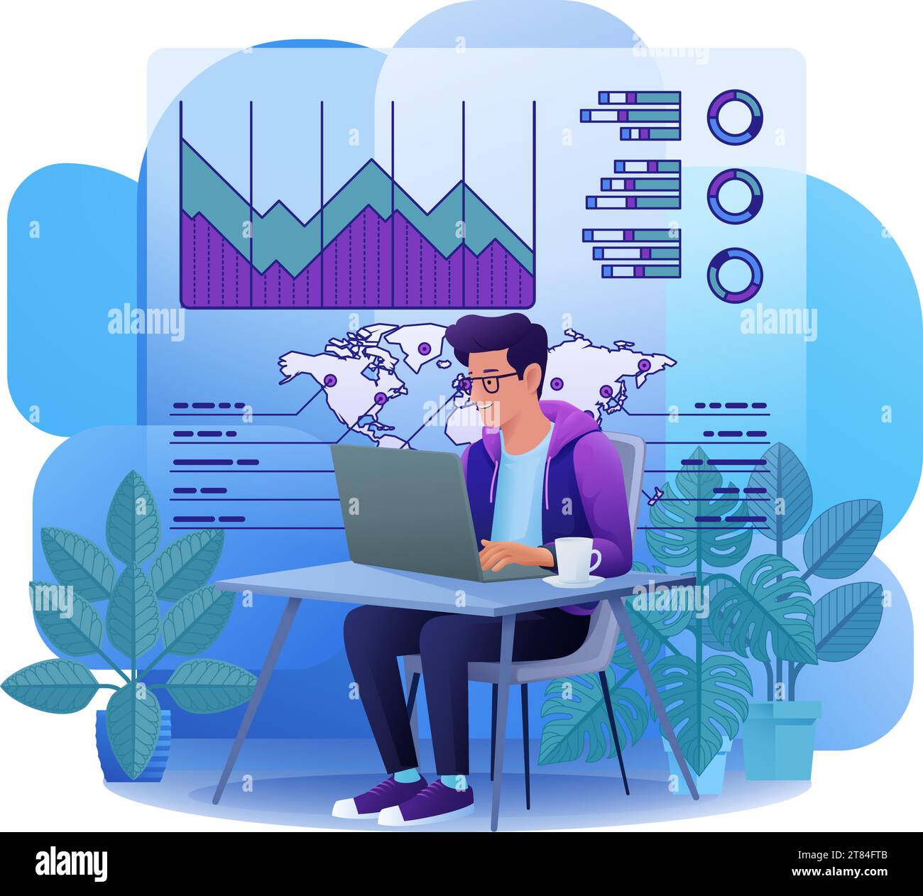 Analysis freelancer Stock Vector Images - Alamy
