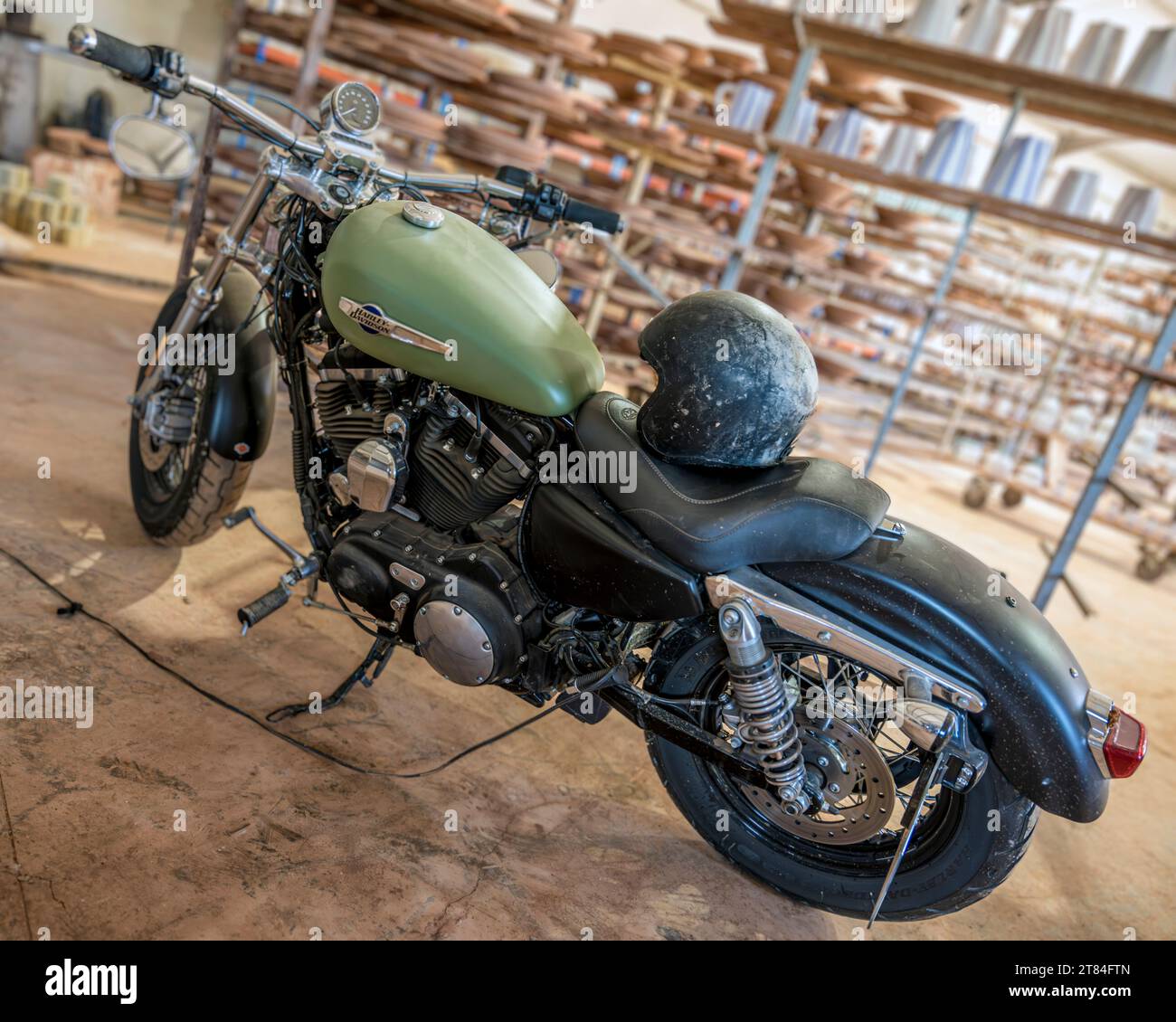 Harley Davidson Classic motorcycle closeup and details of the engine ...