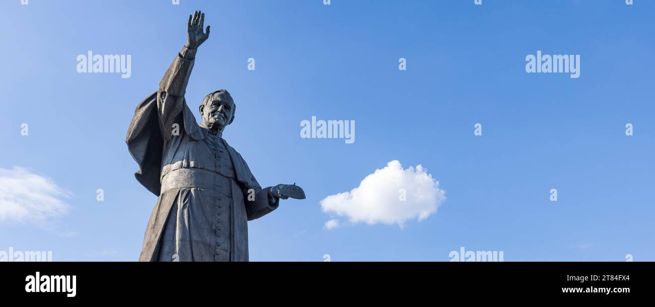 Poland, Czestochowa - July 19, 2023: Statue of Polish Pope John Paul II ...