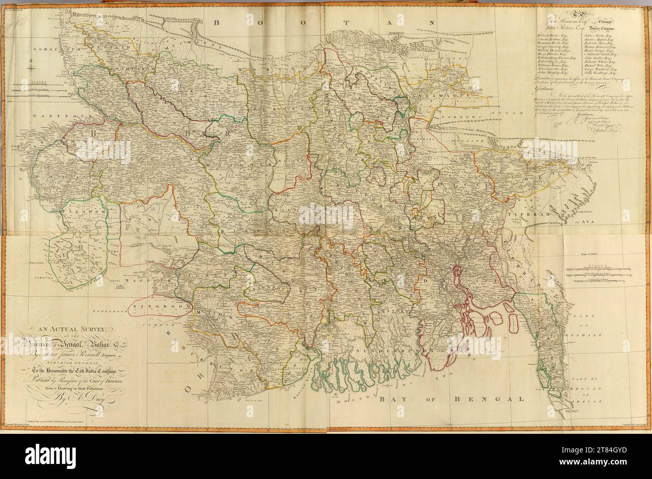 An actual survey, of the provinces of Bengal, Bahar &c. (1794) By Major ...