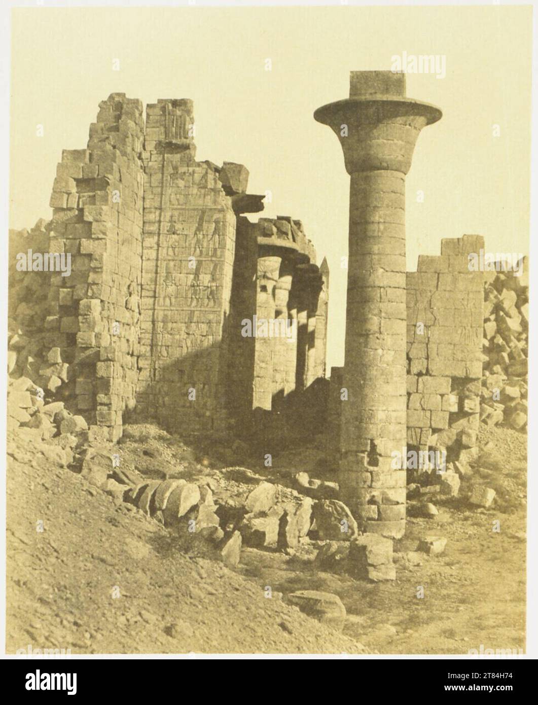 Robert Murray Amont temple of Karnak, Bubastiden-Hof with a view (to ...