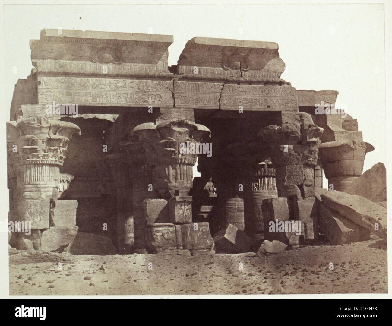 Robert Murray Temple of Kom Ombo, column position in the entrance from ...