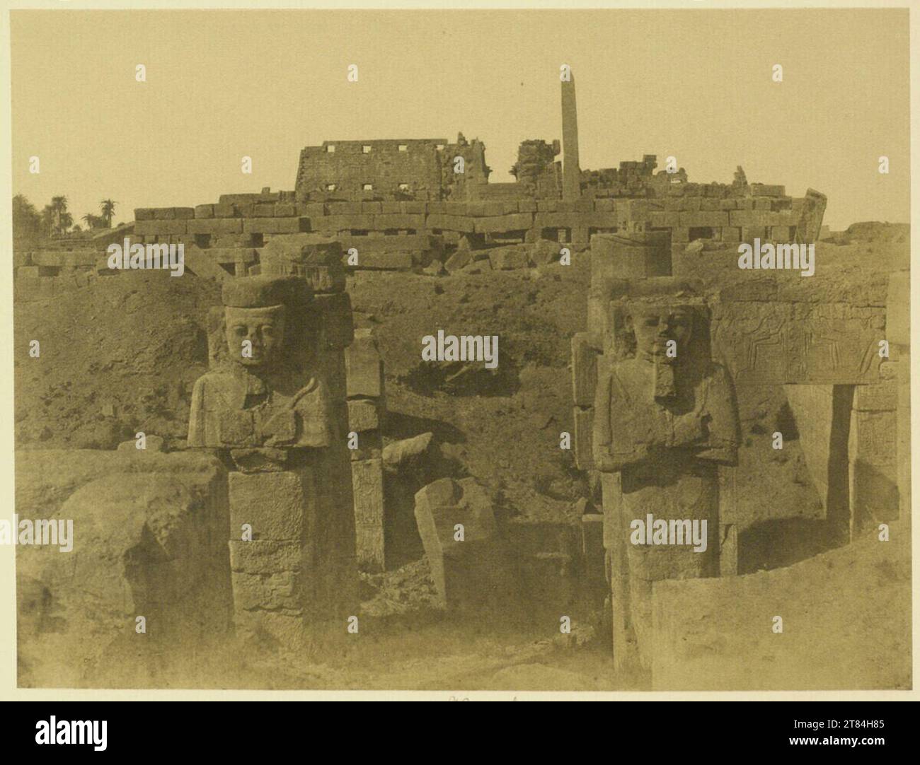 Robert Murray Temple of Karnak, the two Osiris pillars in the temple of ...