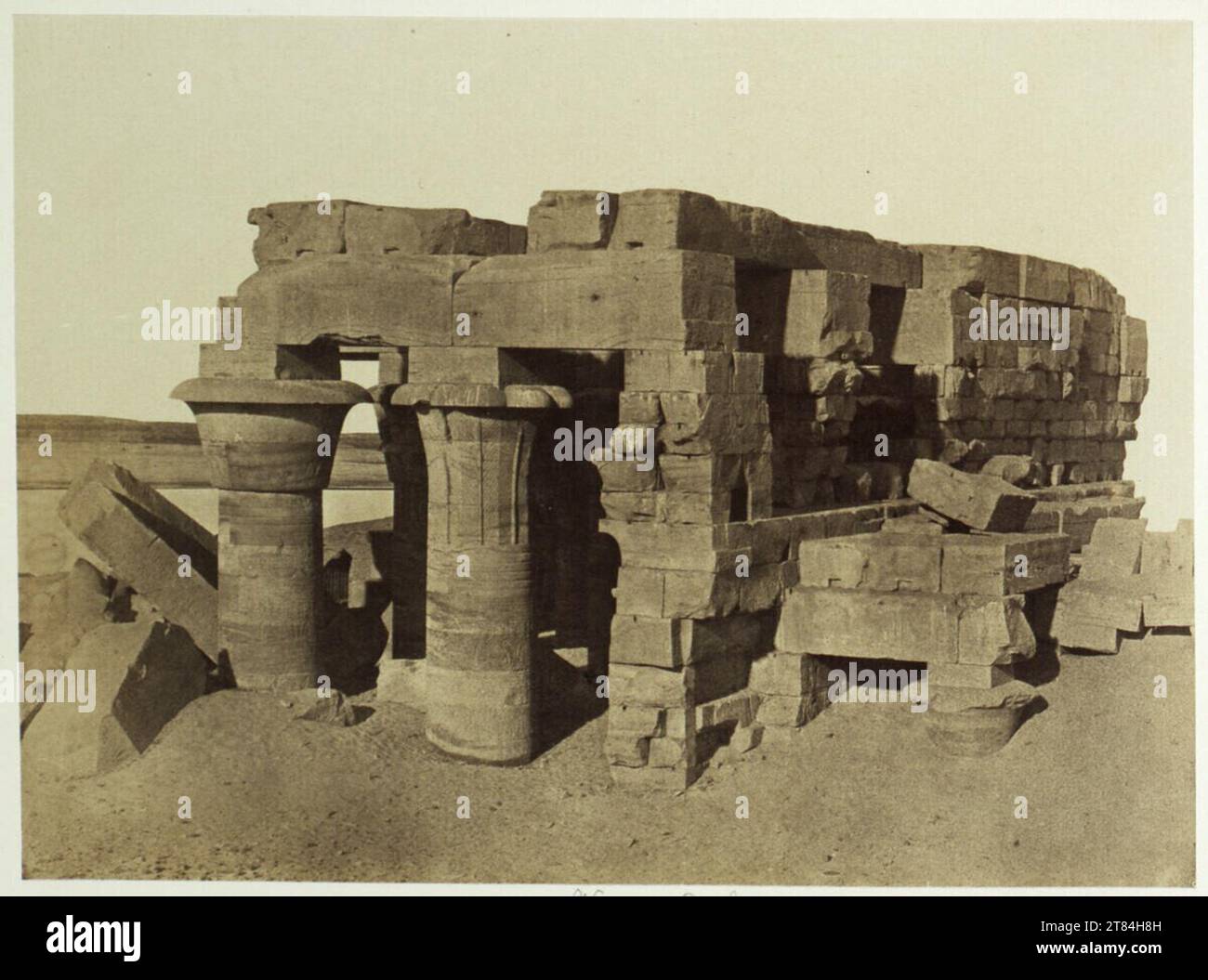 Robert Murray Temple of Kom Ombo, external wall fragments of the ...