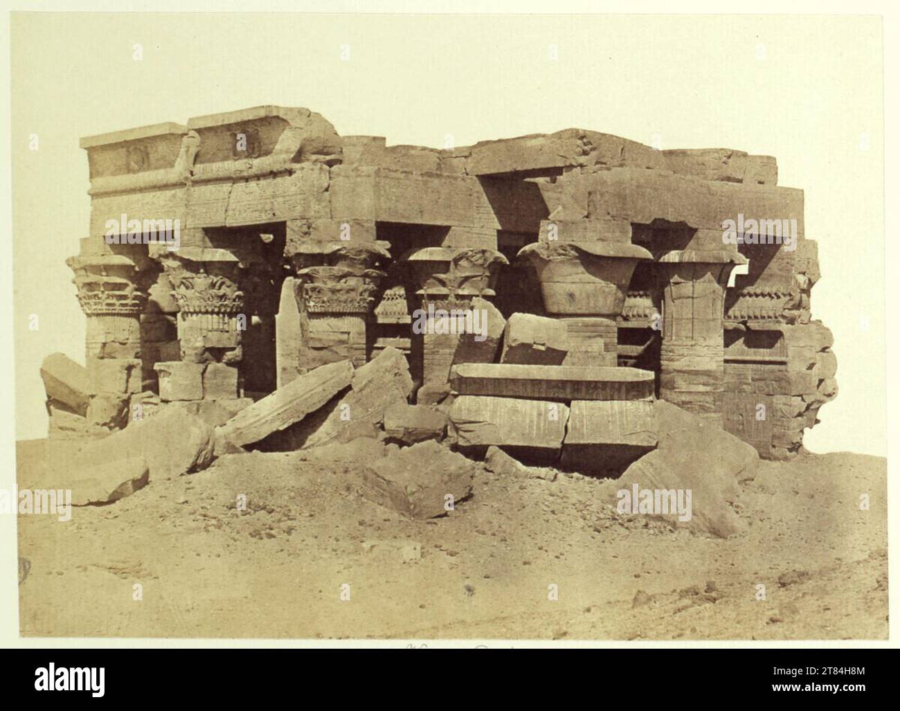Robert Murray Temple of Kom Ombo, column position in the entrance from ...