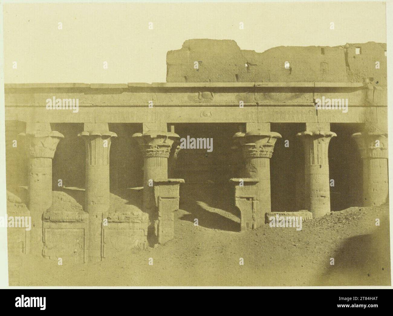 Robert Murray Temple in Edfu, view of the main portal into the great ...