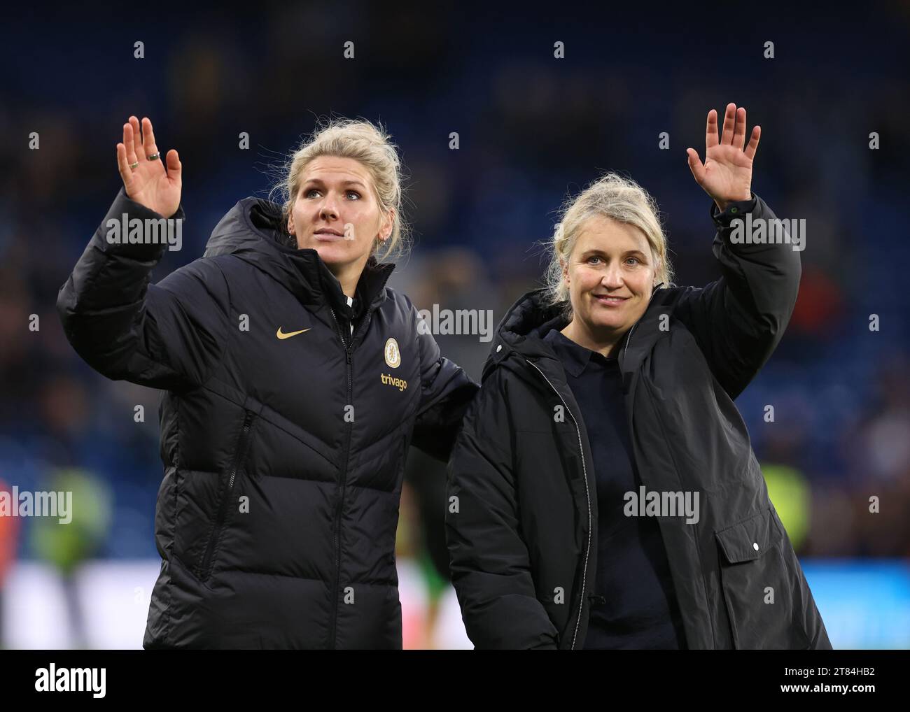 London, UK. 18th Nov, 2023. Rested Millie Bright and Emma Hayes manager ...