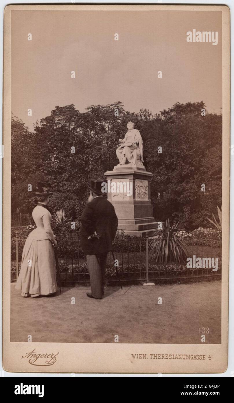 Victor Angerer Vienna, Schubert monument in the city park. Albumin ...