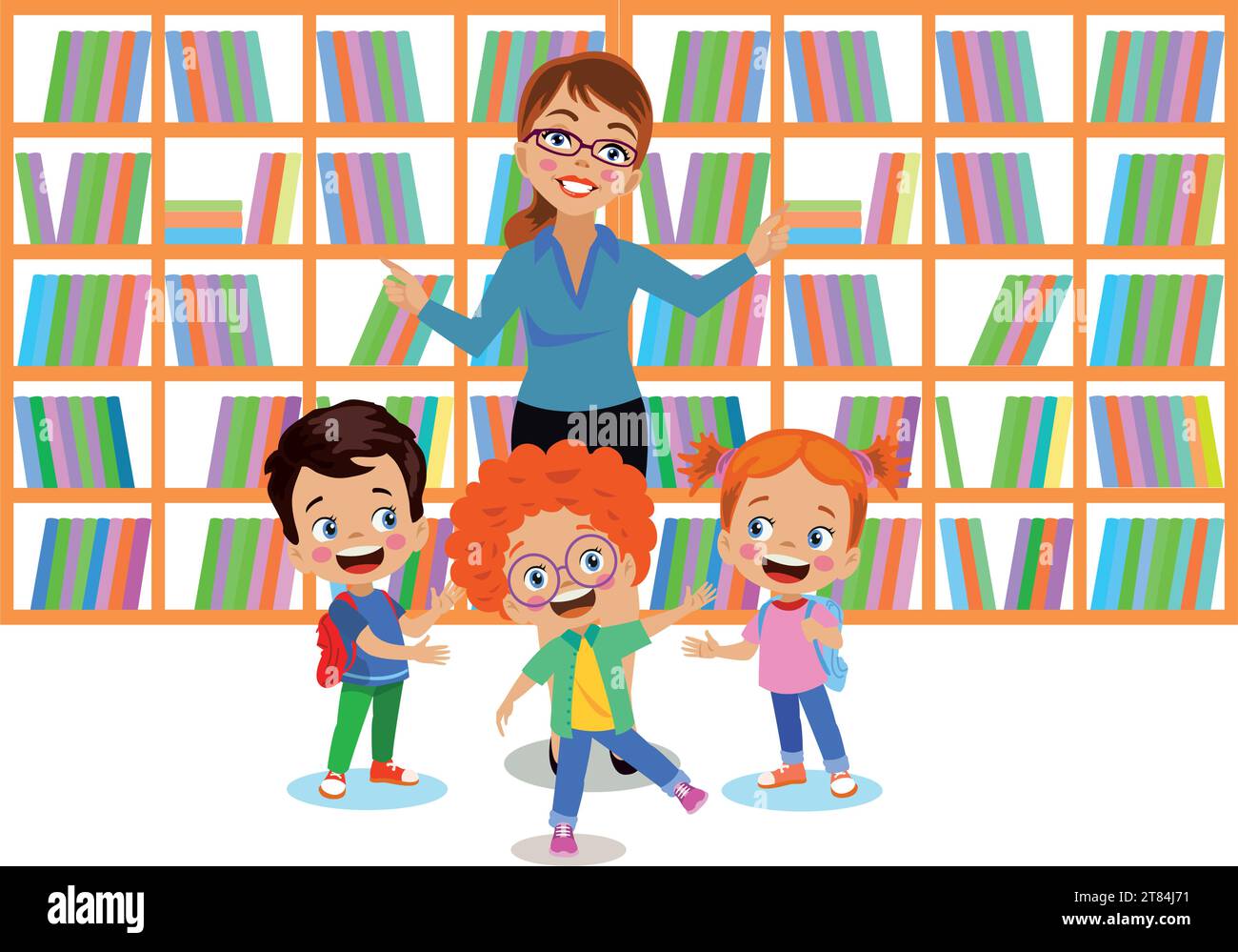 Teacher woman books Stock Vector Images - Alamy