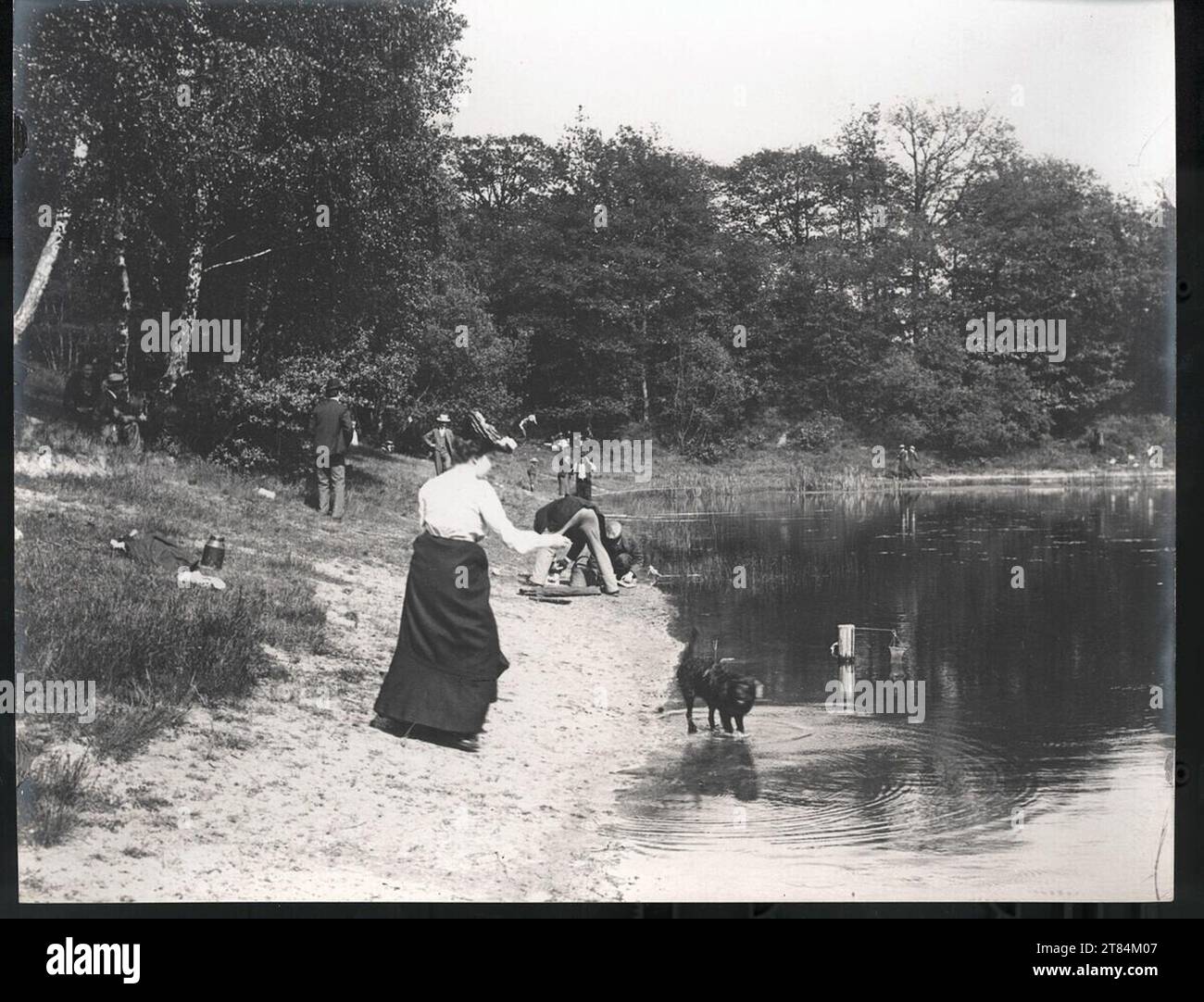 Alois Beer (ab 1883) Paris, The Ponds of Villebon. Silver gelatin paper ...