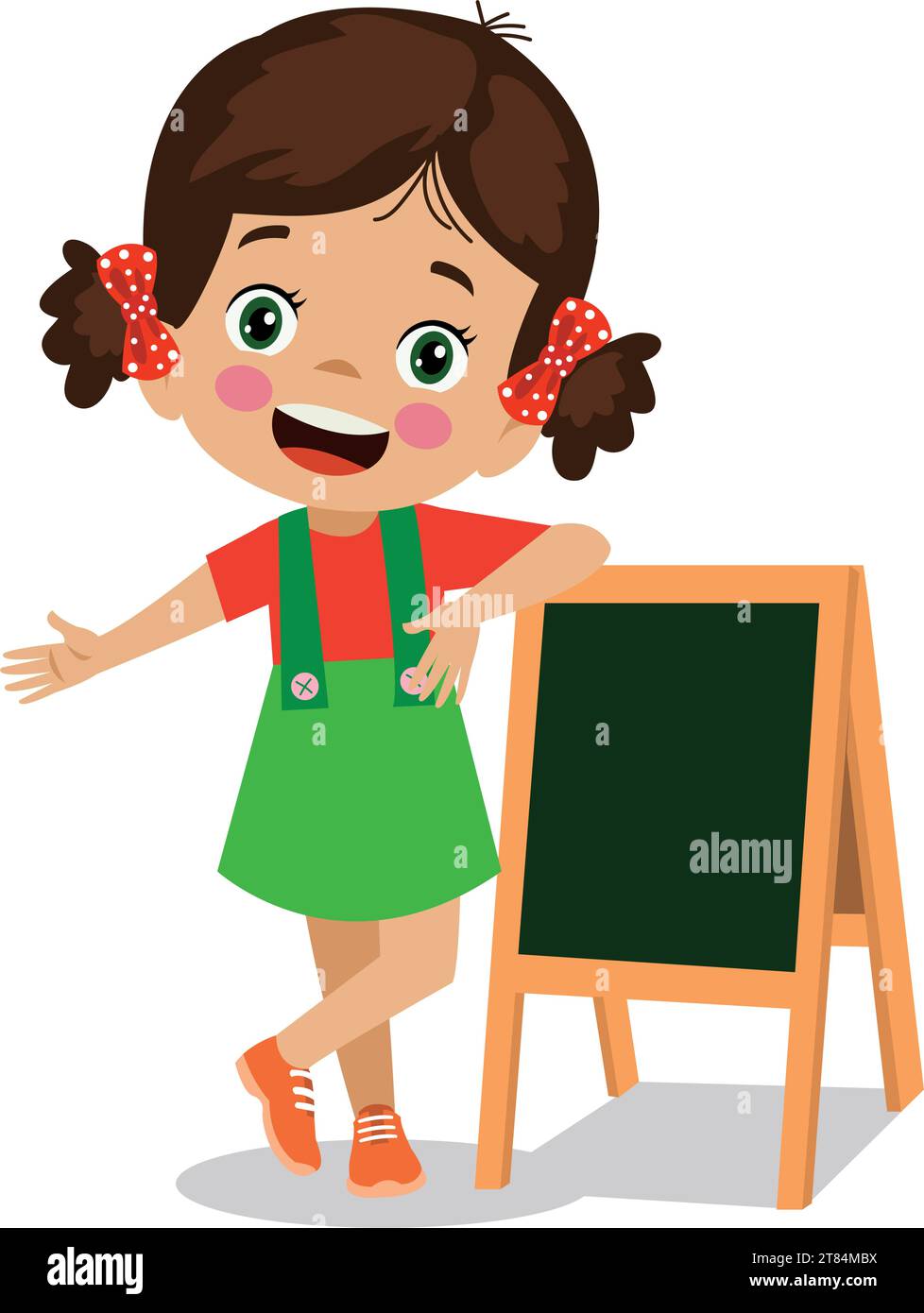 cute happy kids and chalkboard Stock Vector Image & Art - Alamy