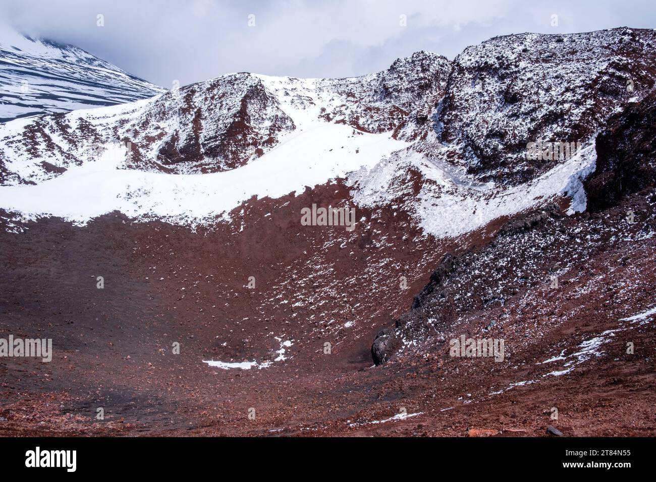 Panorama of crater on Mount Etna, Sicily island in Italy. Landscape of ...