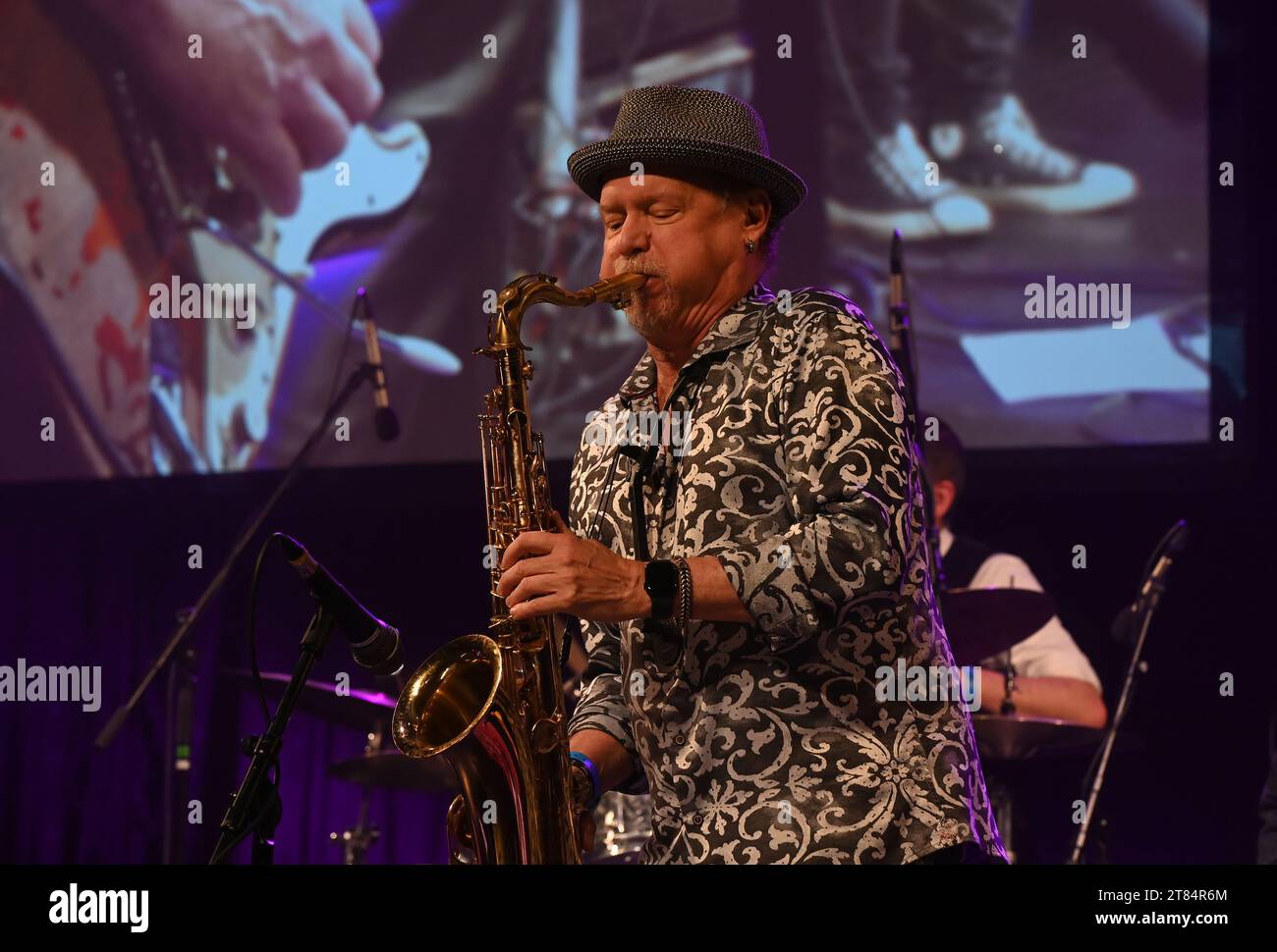 Sumperk, Czech Republic. 18th Nov, 2023. Saxophonist Jimmy Carpenter ...
