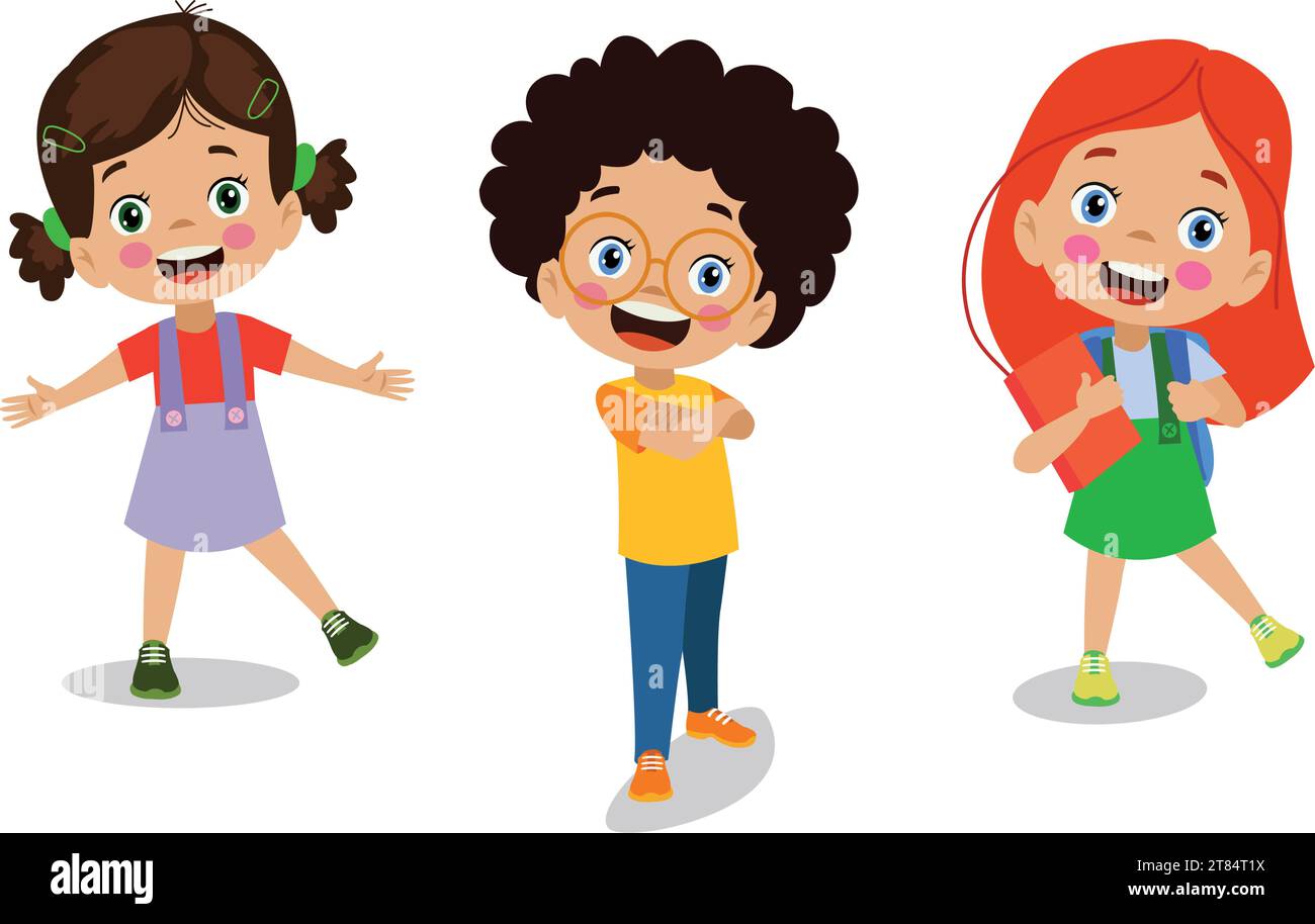 cute happy students vector illustrations Stock Vector Image & Art - Alamy