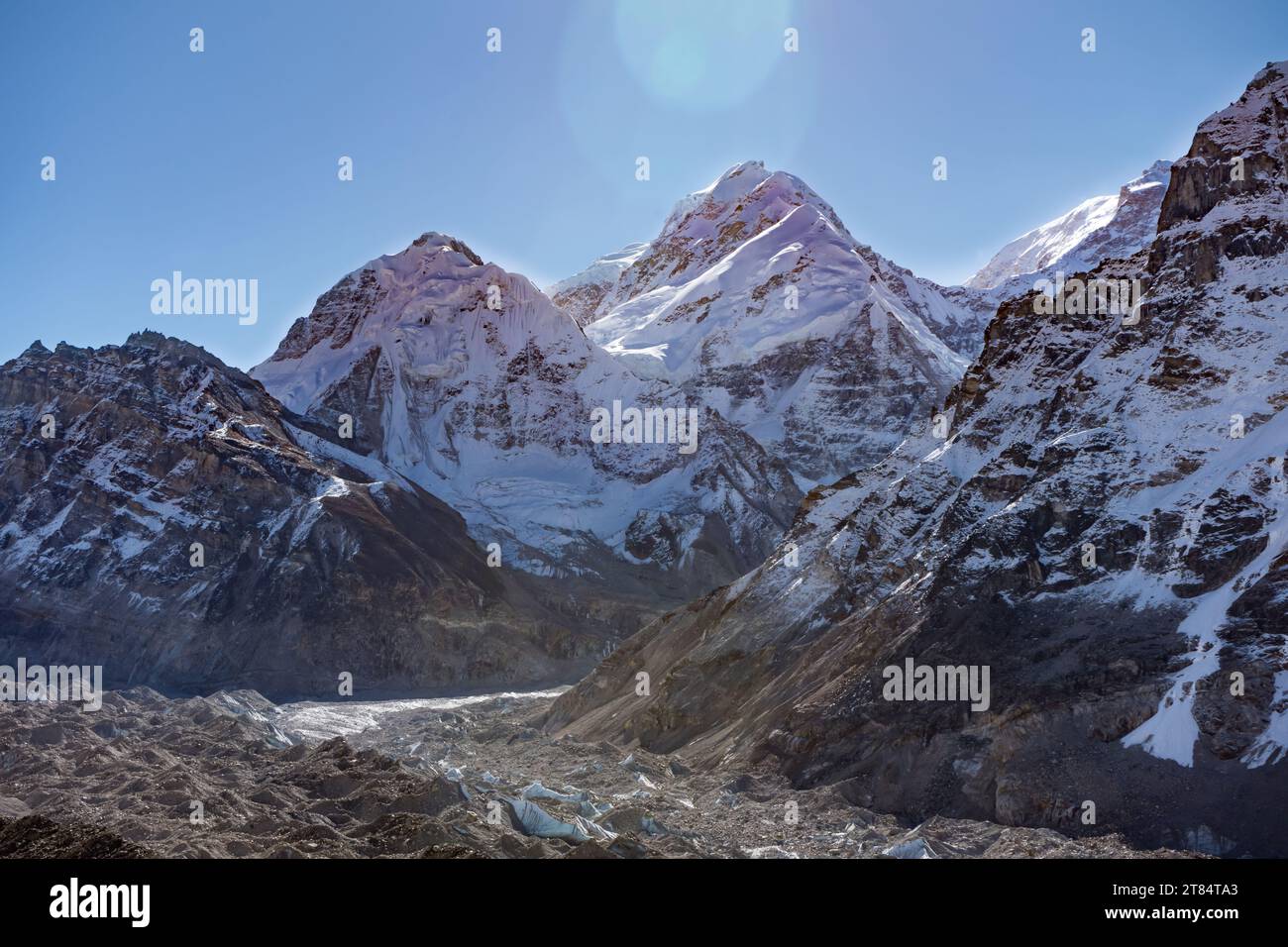 Kanchenjunga North Base Camp aka Pangpema in the Himalayas of Taplejung ...