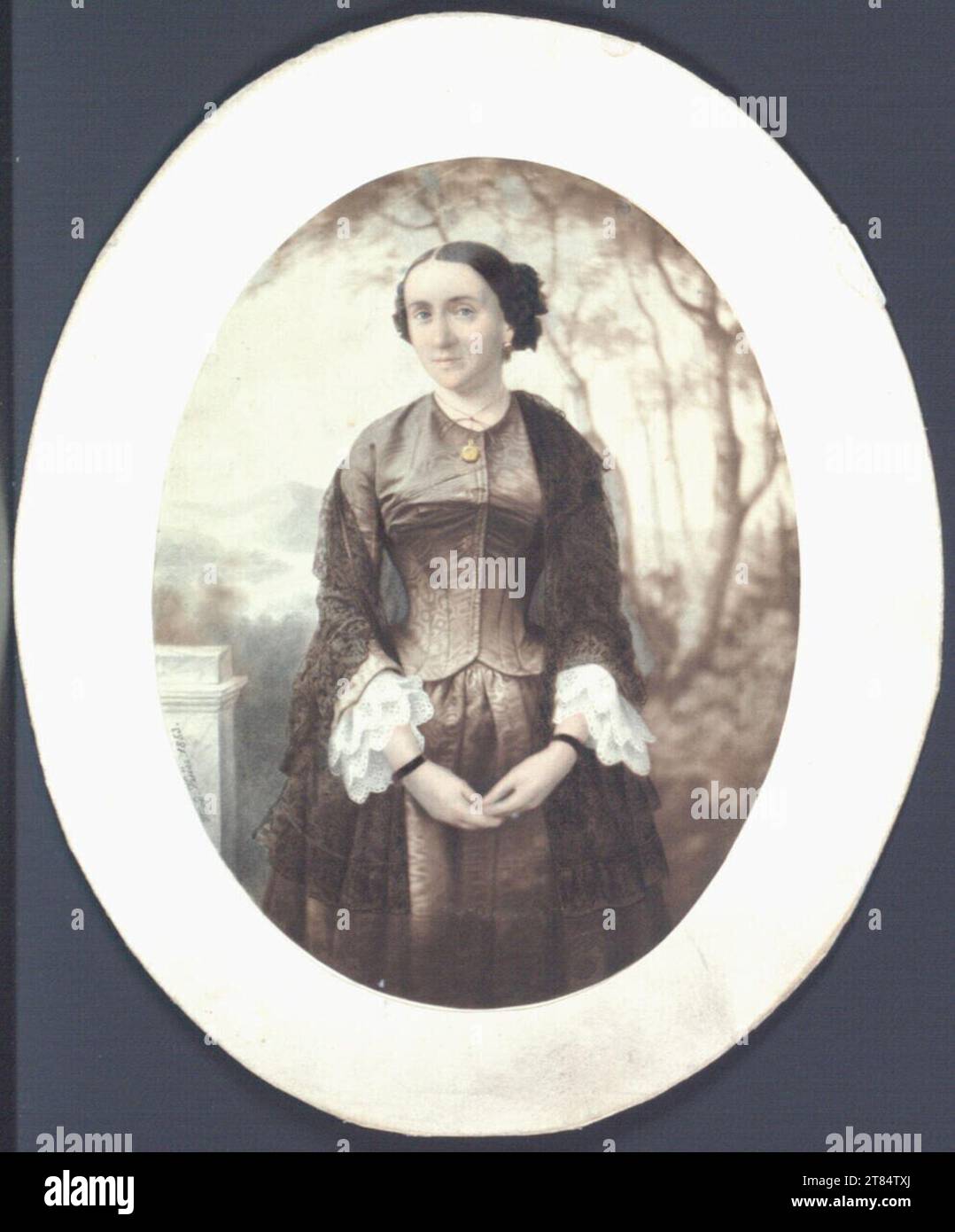 Ferdinand Küss Women's portrait, three -quarter figure, standing in ...