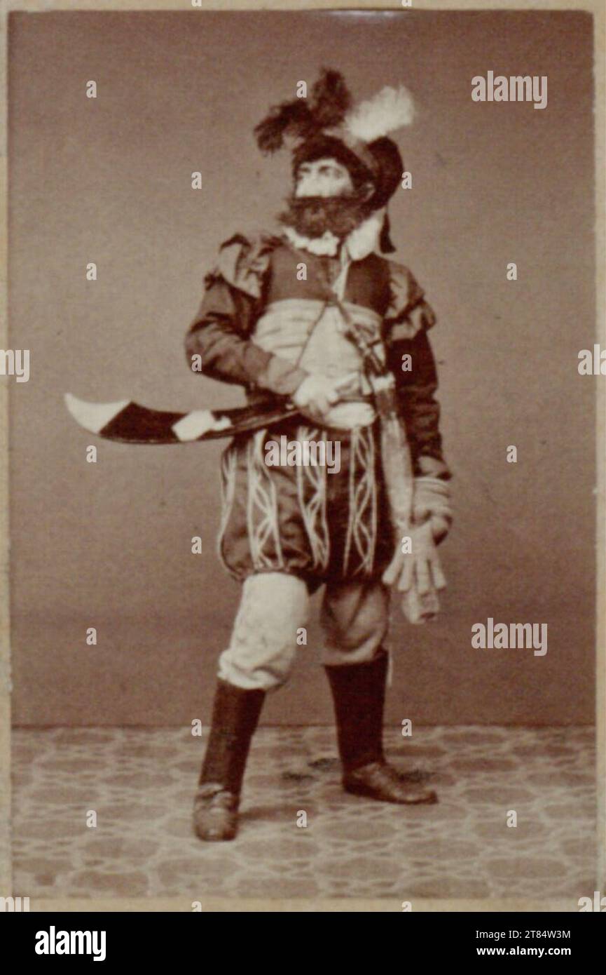 Emil Rabending Actor of the Commedia dell'arte as a soldier with a ...