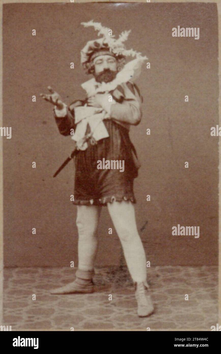 Emil Rabending Actor of the Commedia dell'arte as a show -off with a ...