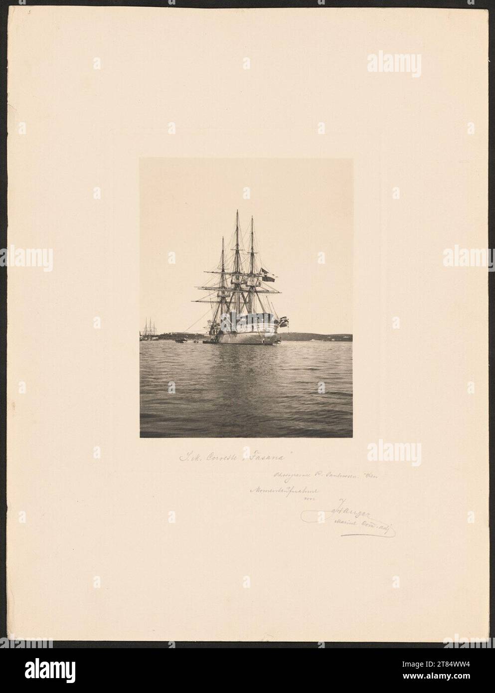 Alexander Hauger S.M. St.m. "Brazy" corvette. Heliogravure, on the box ...