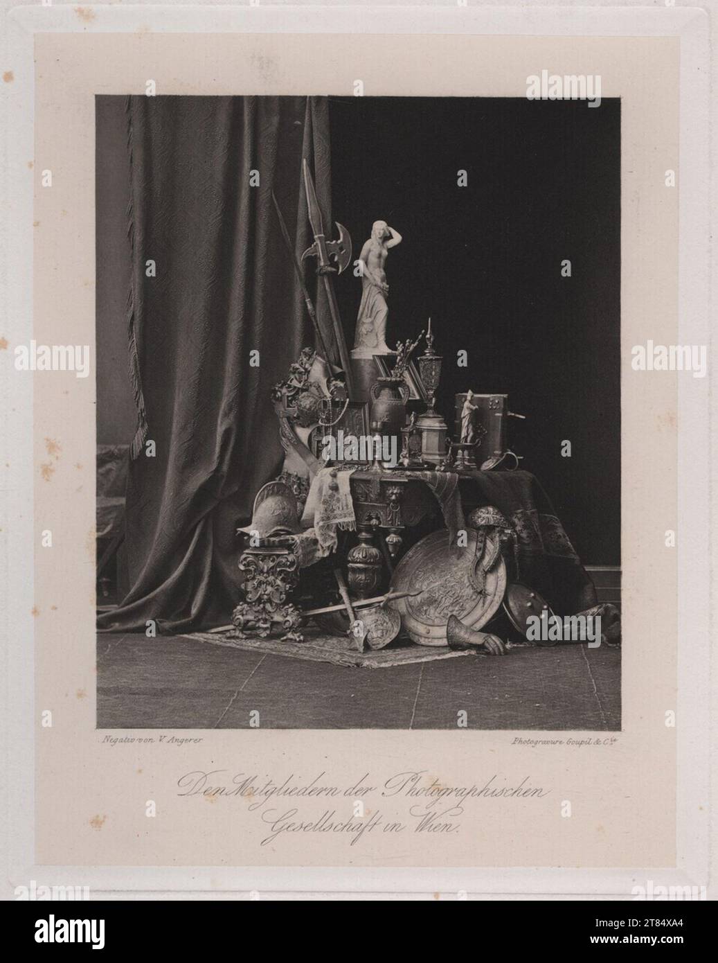 Victor Angerer Still life with pieces from the Ambras collection and a ...