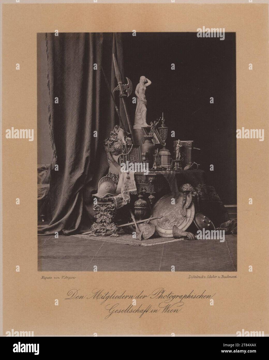 Victor Angerer Still life with pieces from the Ambras collection and a ...