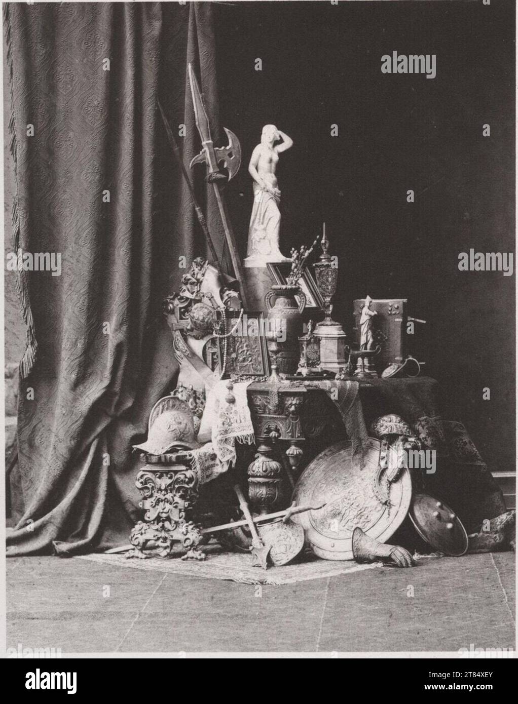 Victor Angerer Still life with pieces from the Ambras collection and a ...