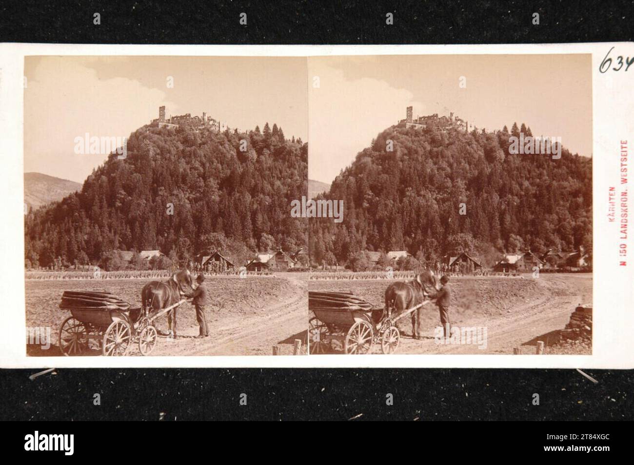 Alois Beer (ab 1883) Carinthia, Landskron, west side. Albumin paper, on ...