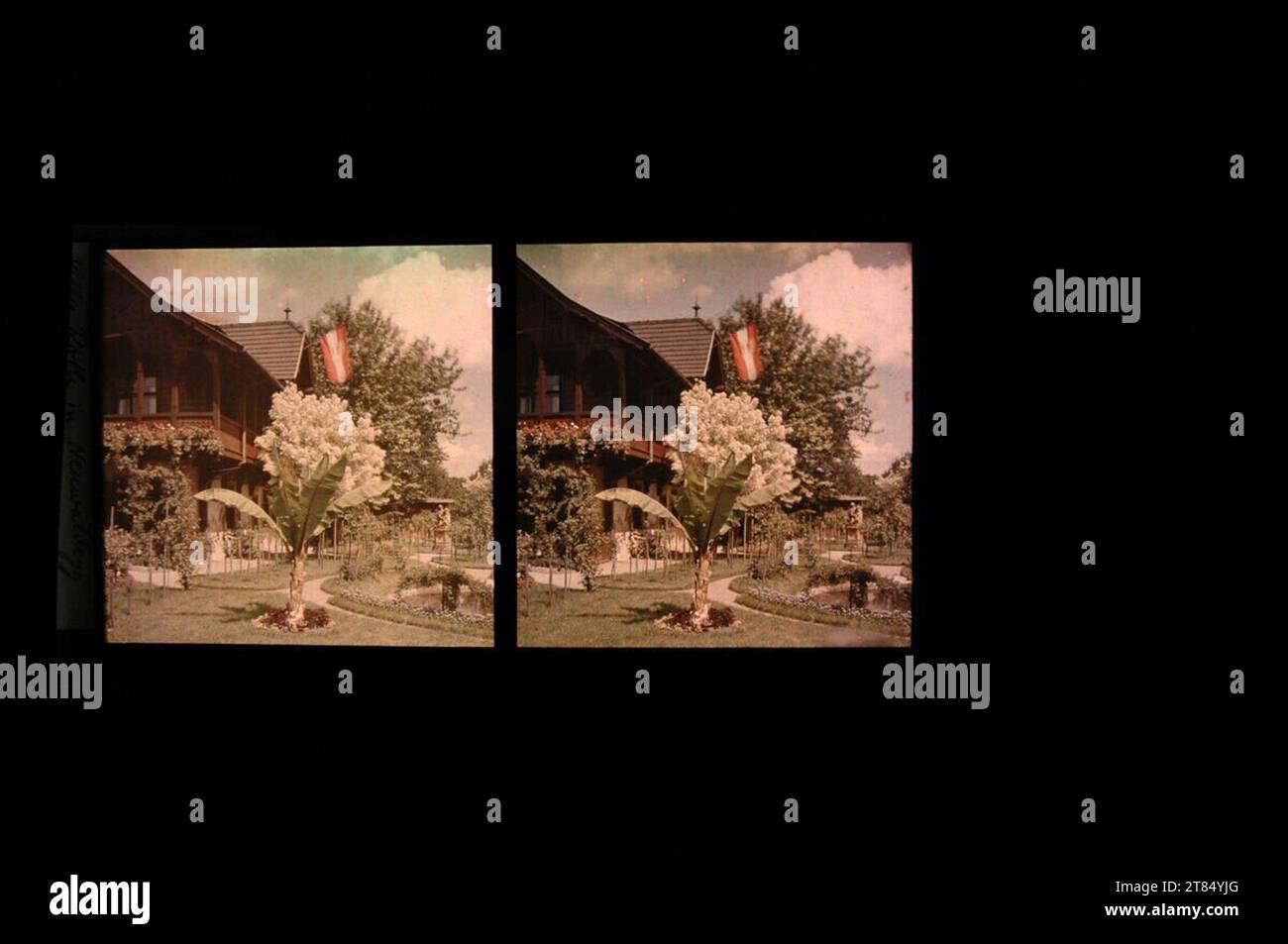 Arthur von Hübl Villa Roth in Neuwaldegg. Autochrom / Stereoformat ...