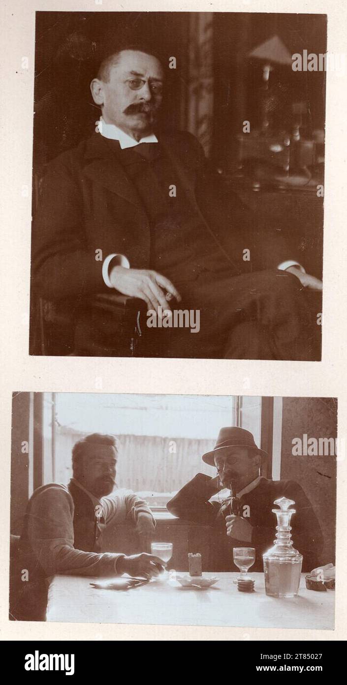 Ludwig David Hans Watzek. Glossy collo dwelling paper, 2 photos on the ...