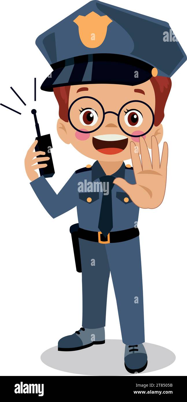 police officer making a stop sign Stock Vector Image & Art - Alamy