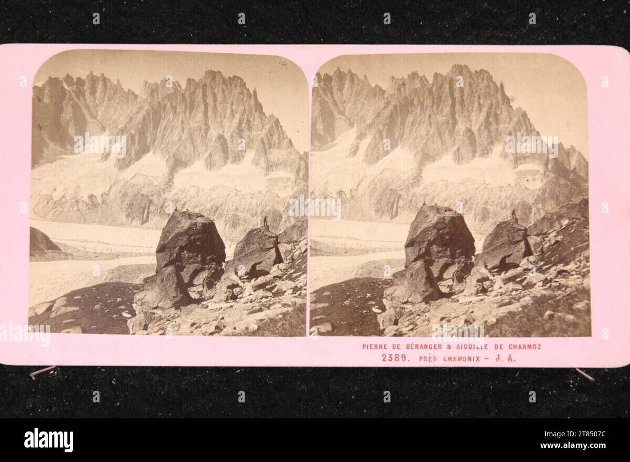Jean Andrieu The tip of the Chamoz at Chamonix. Albumin paper, on the ...
