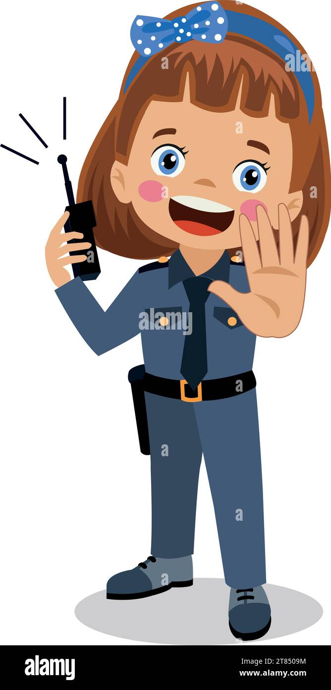 police officer making a stop sign Stock Vector Image & Art - Alamy