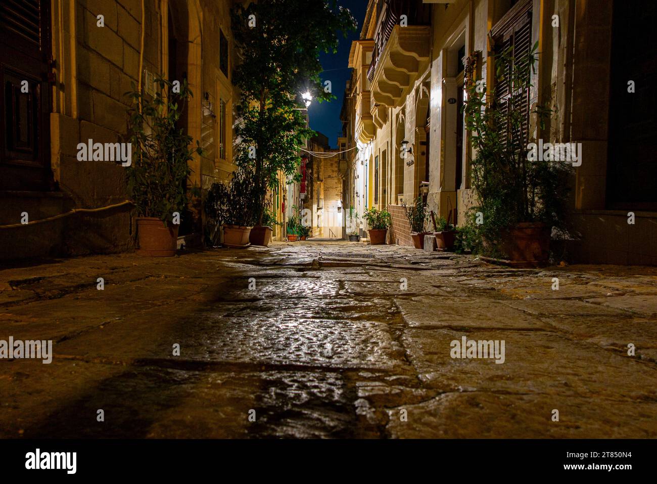 Night scenes in the region known as the Three Cities, near Valletta in ...