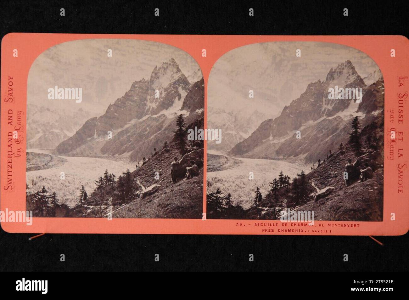 Pierre Eleonor Ernest Lamy Glacier at Chamonix. Albumin paper, on the ...