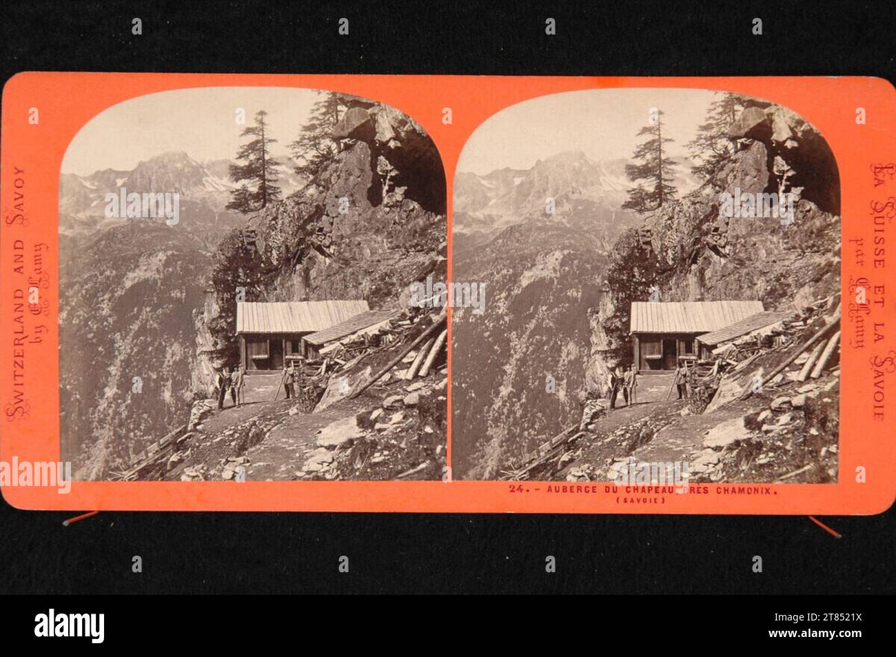 Pierre Eleonor Ernest Lamy Mountain at Chamonix. Albumin paper, on the ...