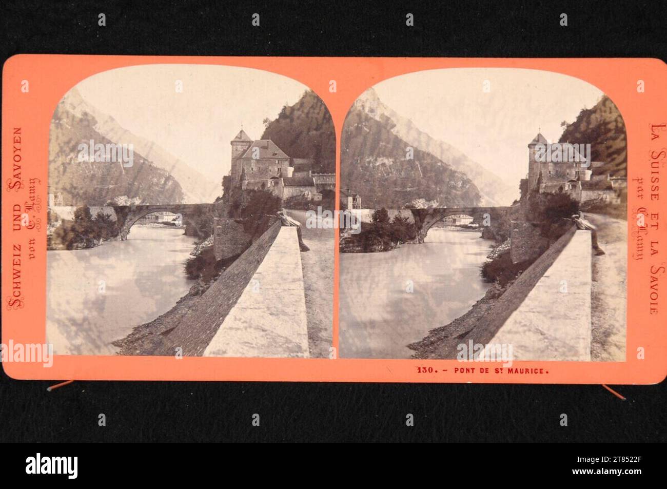 Pierre Eleonor Ernest Lamy St. Maurice Bridge. Albumin paper, on the ...