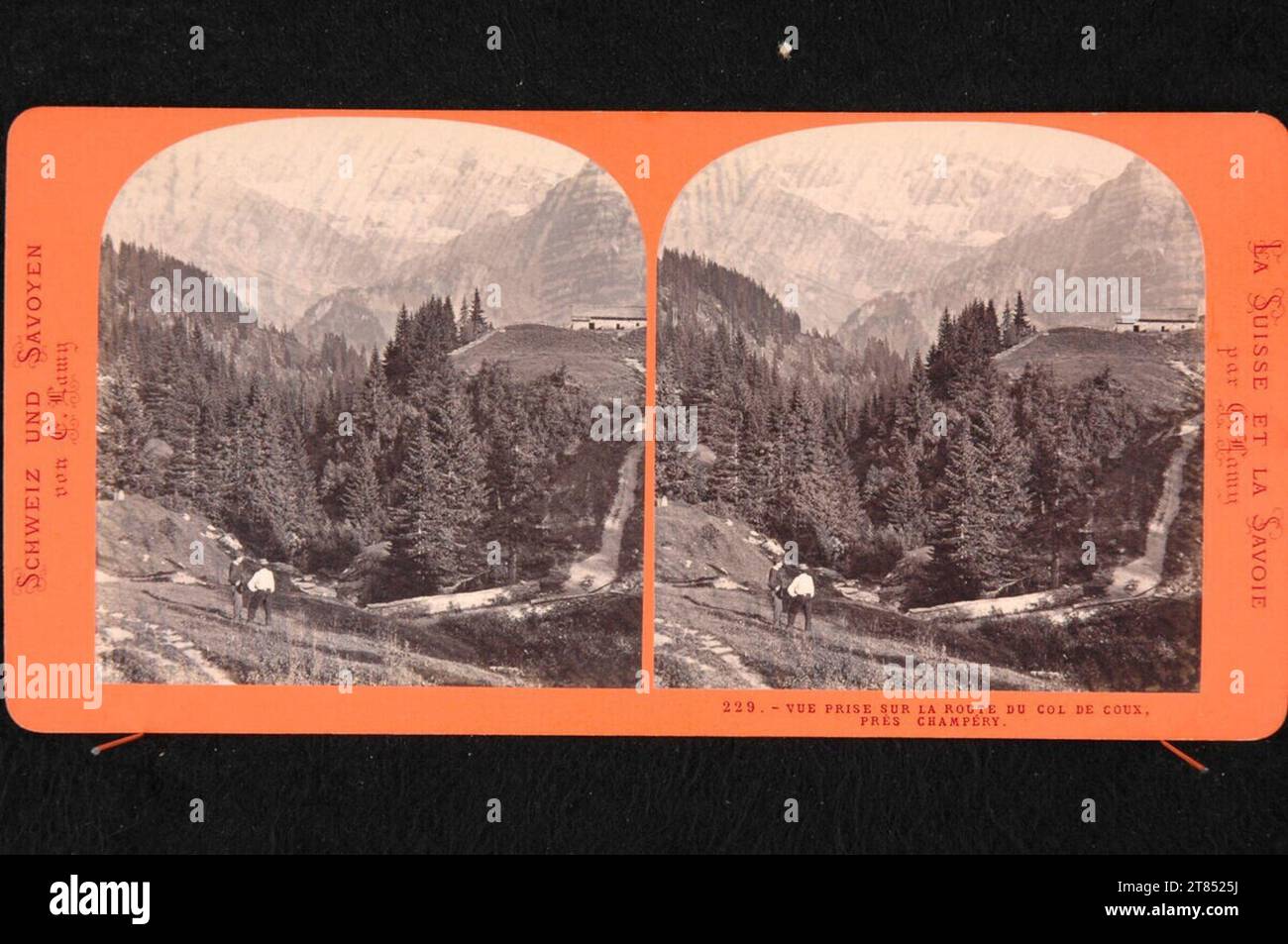 Pierre Eleonor Ernest Lamy View of the street on the Col de Coux ...