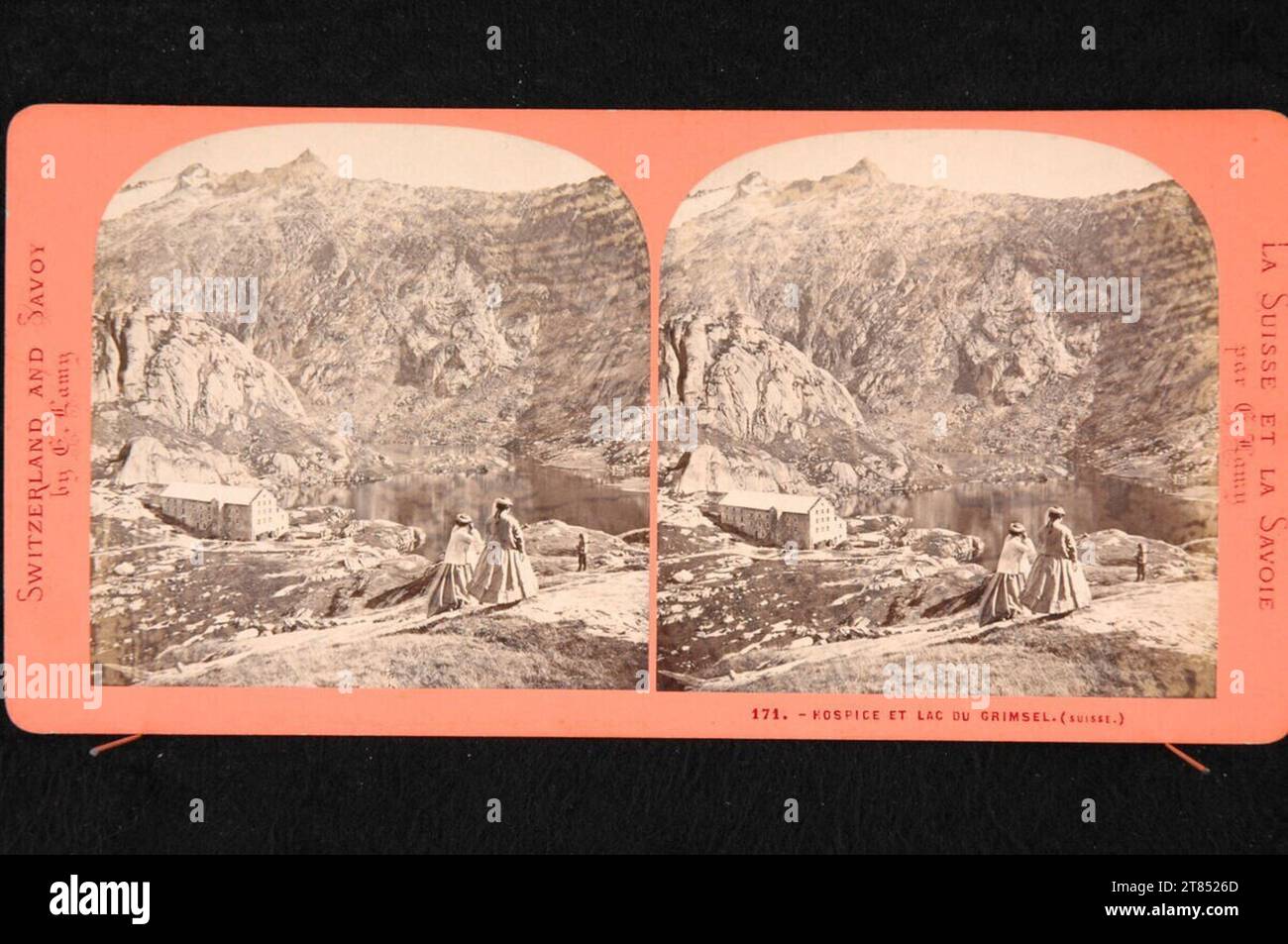 Pierre Eleonor Ernest Lamy Grimselsee. Albumin paper, on the box box ...