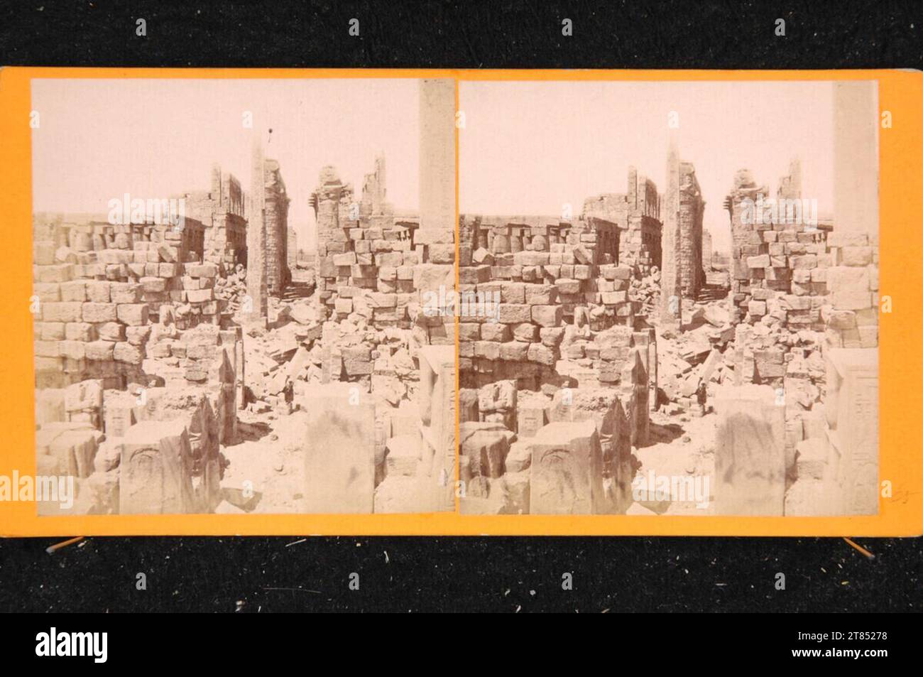 Félix Bonfils Karnak, general view of the temple. Albumin paper, on the ...