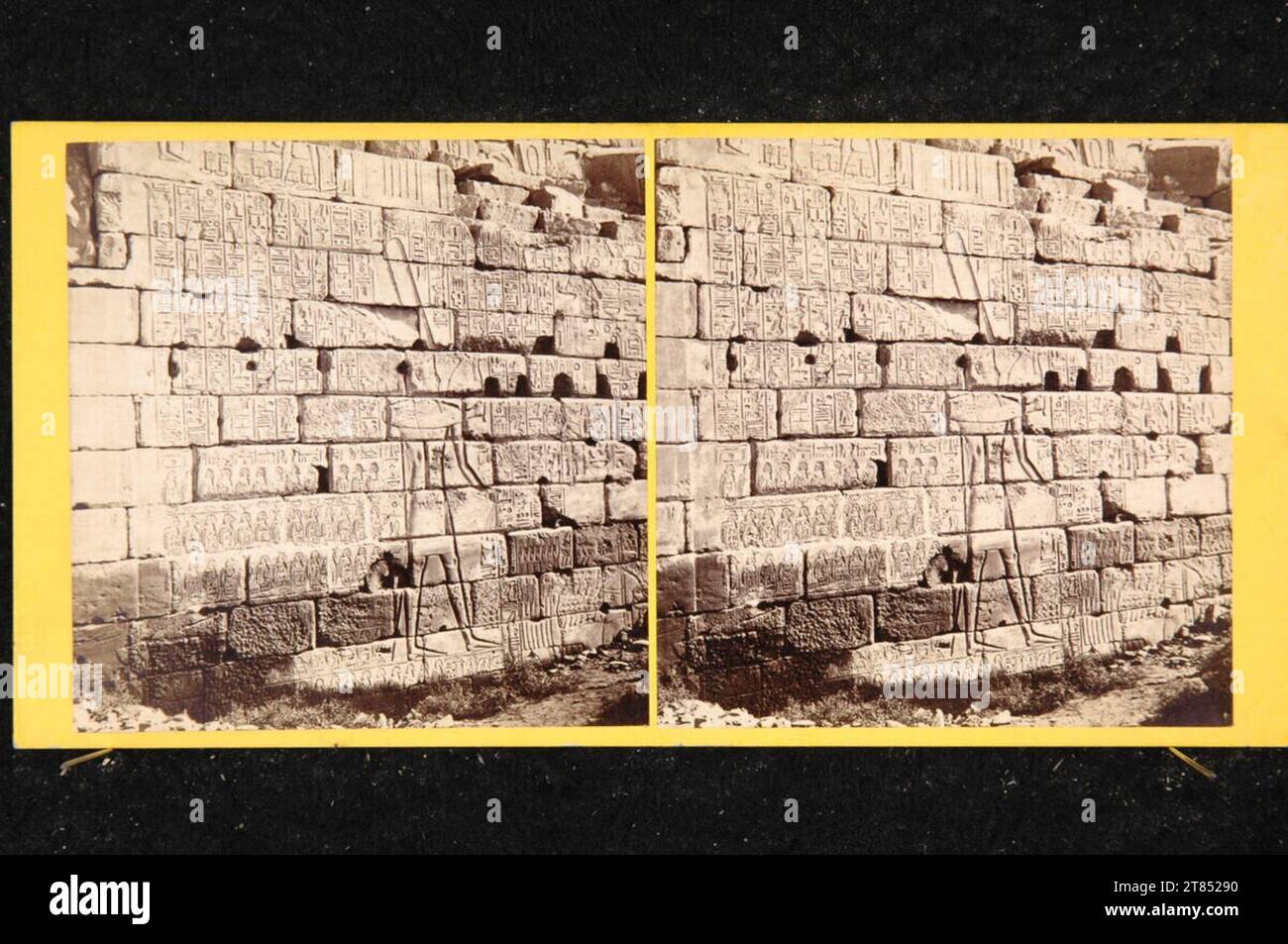 Frank Mason Good Karnak, south wall of the temple of Shishak. Albumin ...