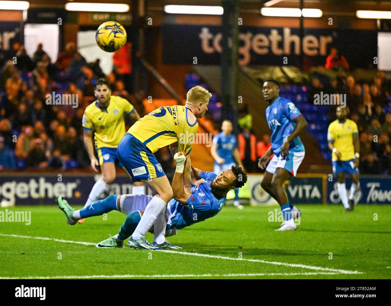 Stockport, UK. 18th Nov, 2023. Kyle Wootton 19# of Stockport County ...