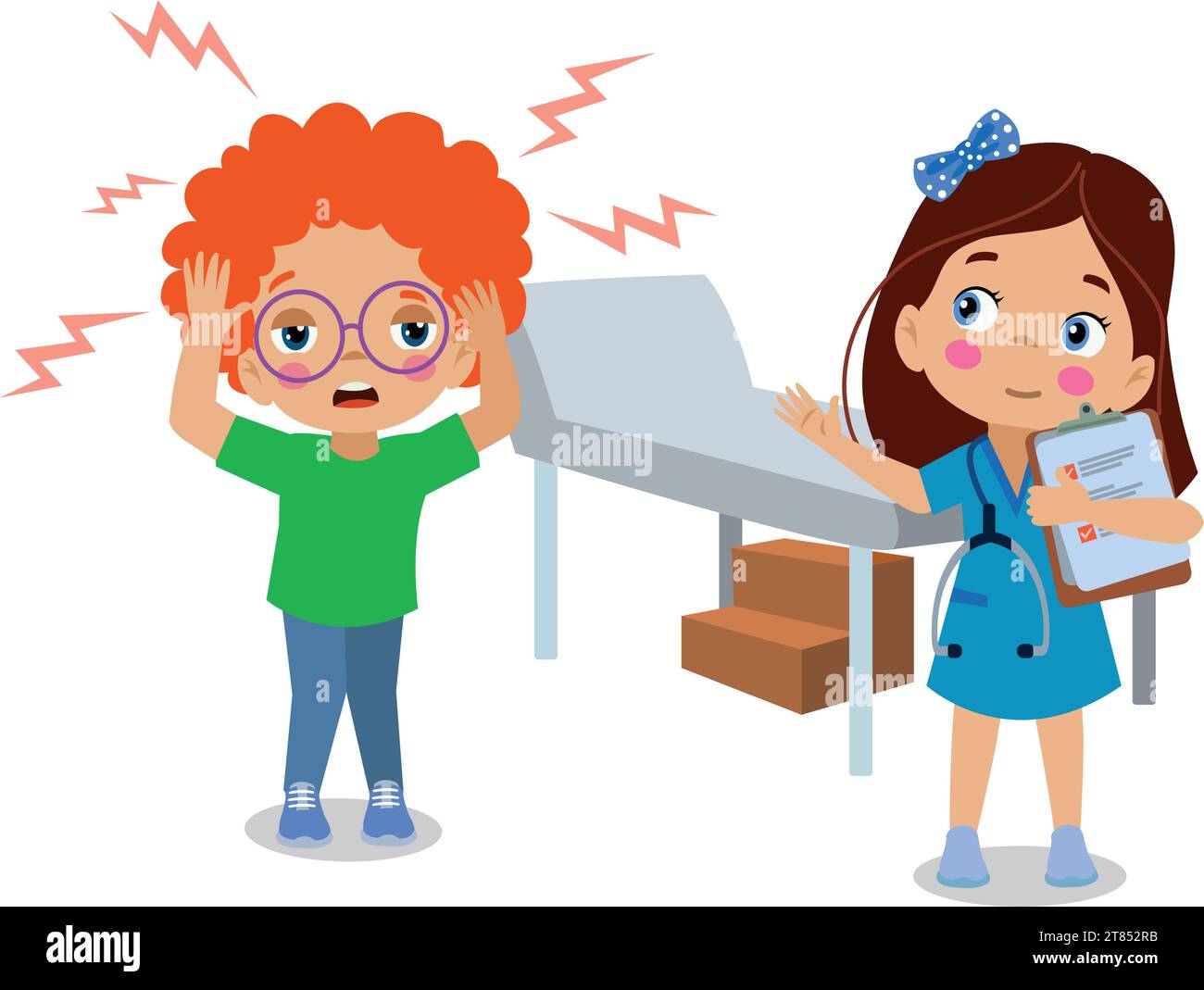 cute sick boy with a headache Stock Vector Image & Art - Alamy